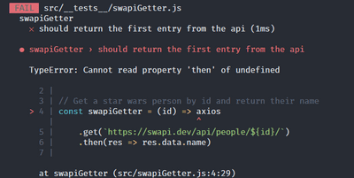 SwC - Mocking asynchronous functions with Jest